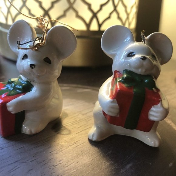 Fitz and Floyd | Holiday | Fitz And Floyd Mice With Present Ornament ...
